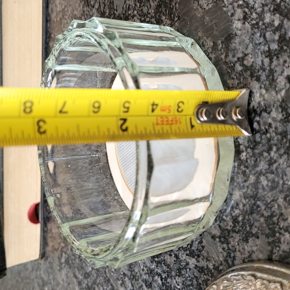 Vintage | Accessories | Vintage Art Deco Glass And Silver Vanity Powder ...